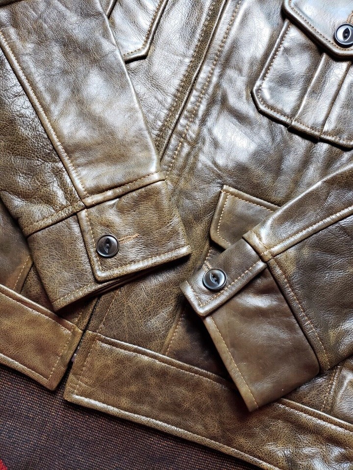 RRL Double RL Ralph Lauren Hunting Leather Jacket Mens M (fits like a ...