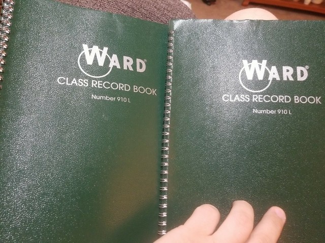Ward Class Record Book No. 910L Green Grade Book 9 or 10 Week Periods ...