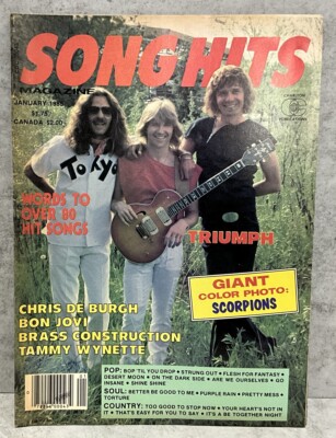 Song Hits Magazine January 1985 Triumph Chris De Burgh Bon Jovi | eBay