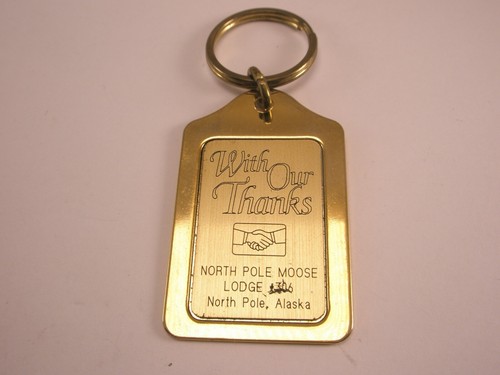 North Pole Moose Lodge #306 North Pole Alaska Vintage Key Chain ring ...