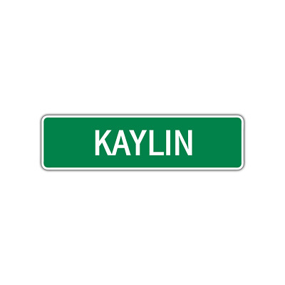 Kaylin Girls Name Letter Printed Label Art Decor Novelty Aluminum Metal ...