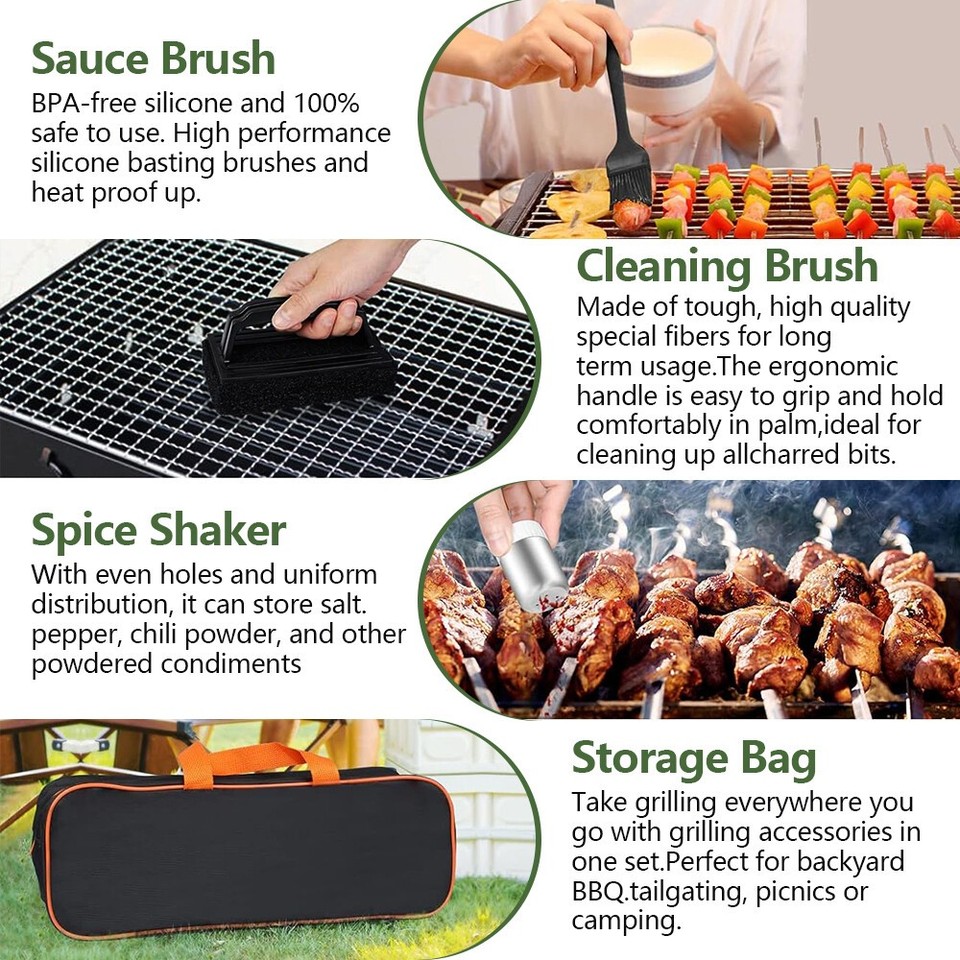 35PCS Griddle Accessories Flat Top Grill Spatula Set for BBQ | eBay