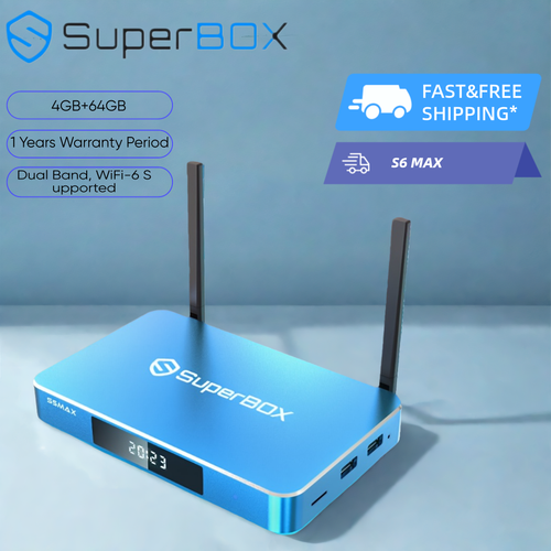 Superbox S6 MAX TV BOX +18 APPS No monthly fees fast shipping Plug and ...