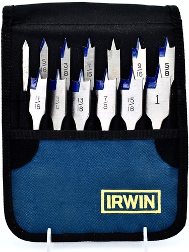 Irwin Blue-Groove Point Spade Bit Set,13 Pc.Double Cutting Spurs,Blue ...