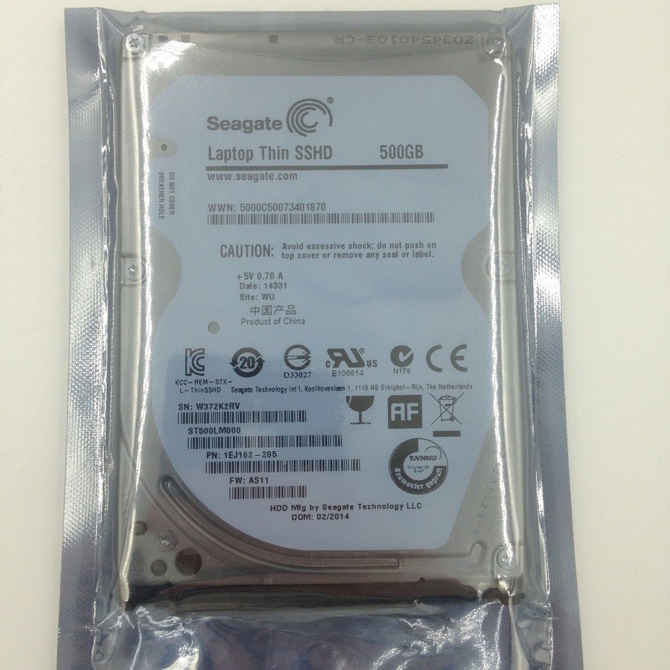 New Seagate 2.5'' SSHD Gen3 SSD Hybrid 500 GB Hard Drive 7mm SATA ...