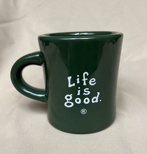 Life is Good Mug from HOME Collection, Cafe Restaurant Style, Dark ...