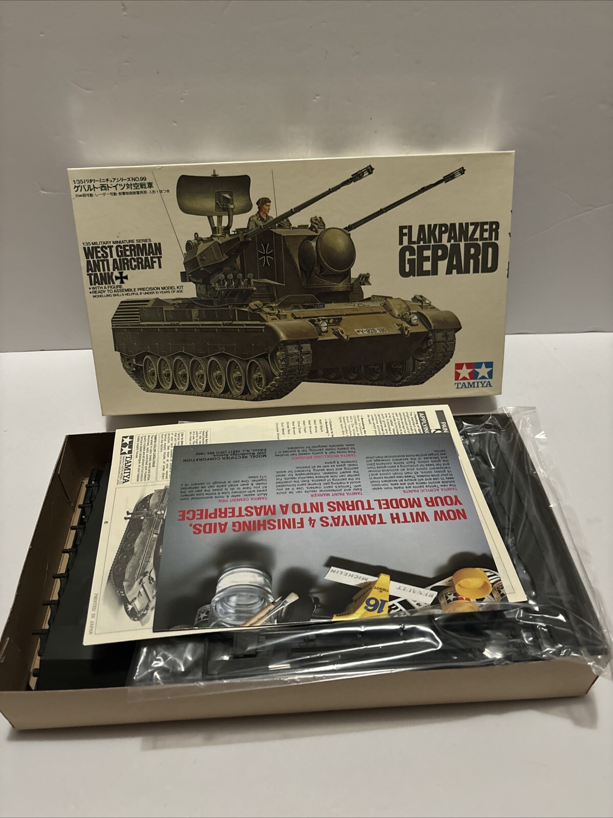 Tamiya West German Anti Aircraft Tank Flakpanzer Gepard 1:35 Model Mm99 ...