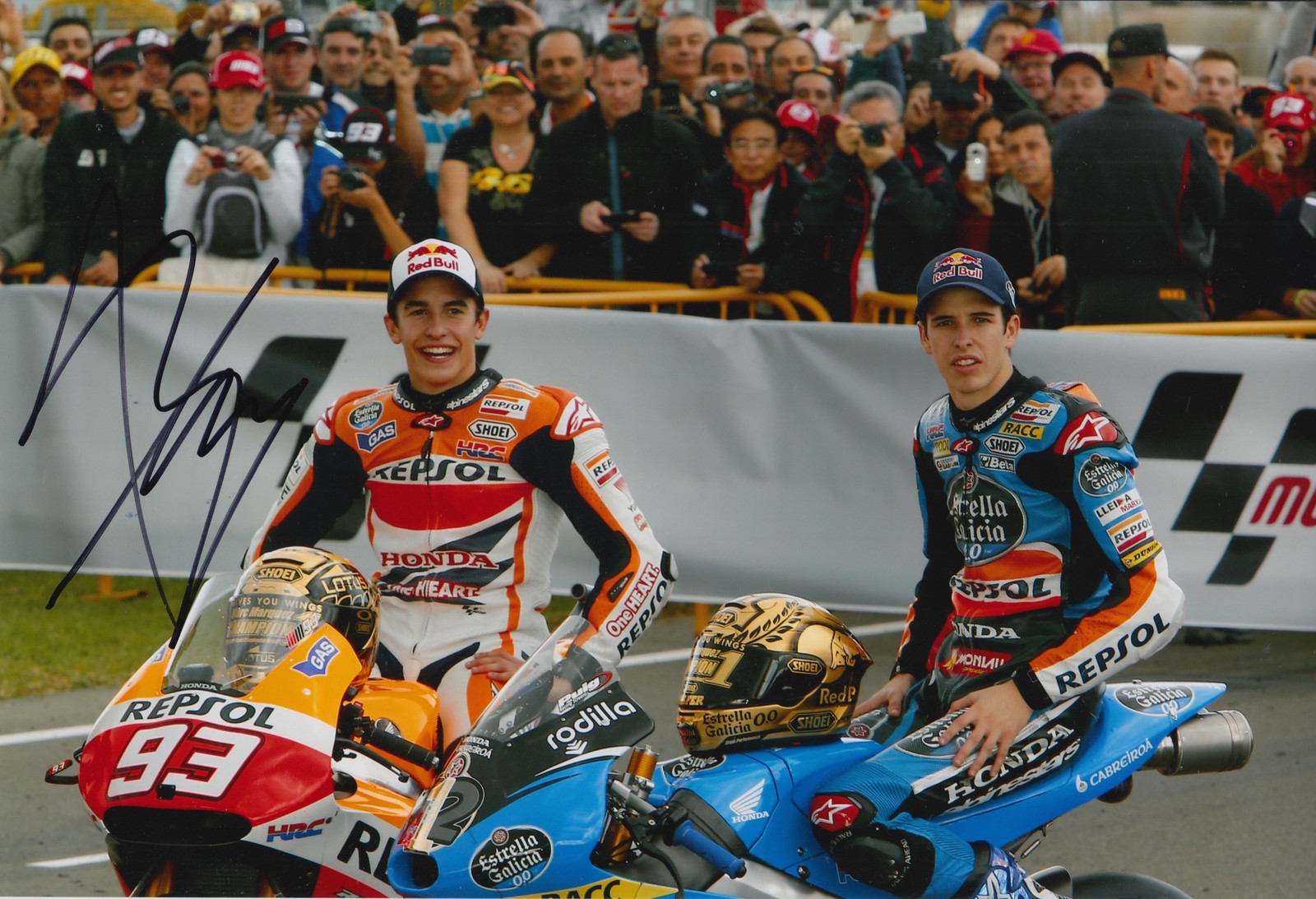 MARC MARQUEZ HAND SIGNED REPSOL HONDA 12X8 PHOTO MOTOGP AUTOGRAPH PROOF ...