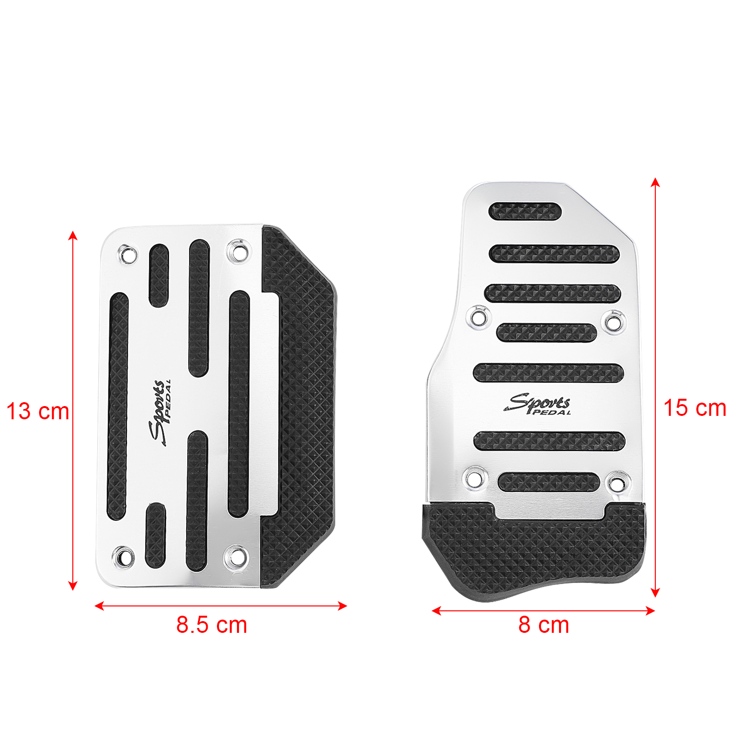 2x Universal Non-Slip Automatic Gas Brake Foot Pedal Pad Cover Kit ...