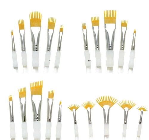 Royal & Langnickel brushes aqualon wisp paint brush fan flat filbert | eBay