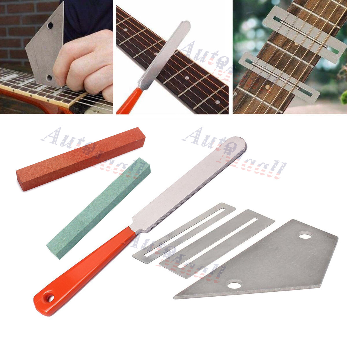 Guitar Luthier Tool Kit File Fret Crowning Rocker Fingerboard Grinding ...