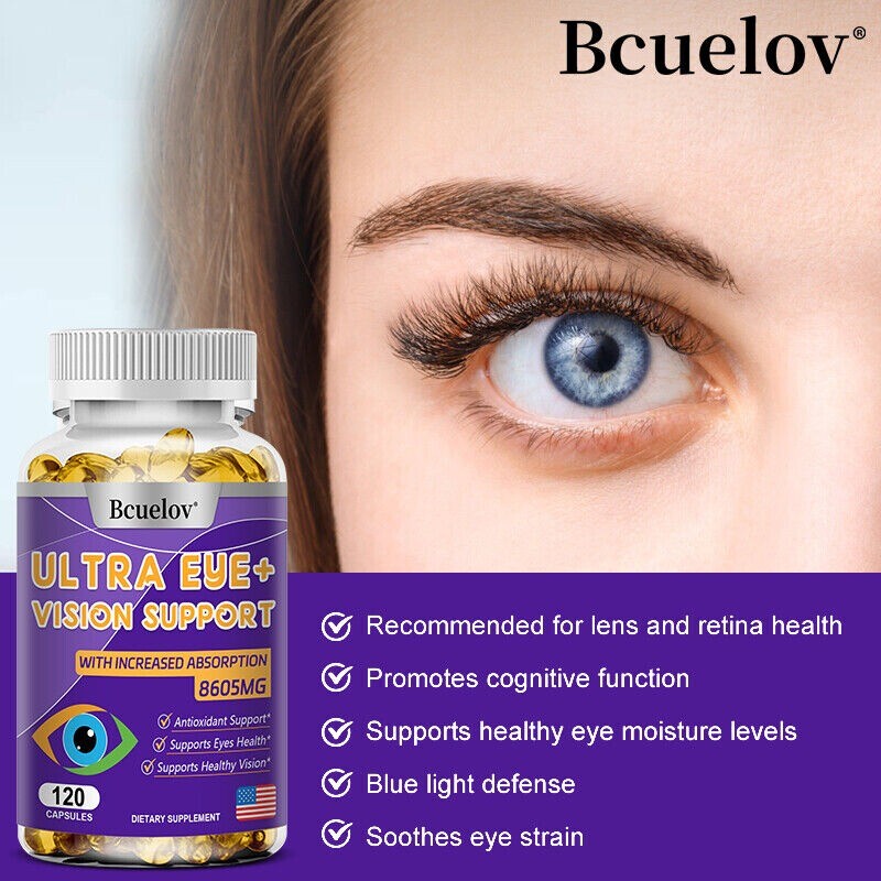 Ultra Eye+Vision Support 30 To 120 Softgels Fast Absorption Support Eye ...