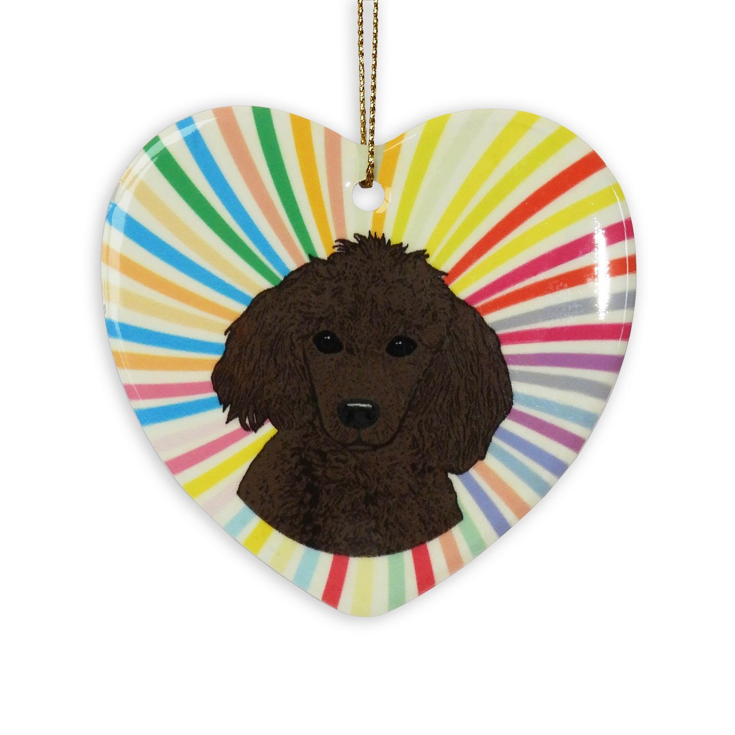 Poodle Heart Ornament - Ceramic Chocolate | eBay UK