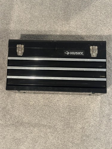 Husky Tool Box Black Metal Portable 3 Drawer Storage Chest Handle Heavy ...