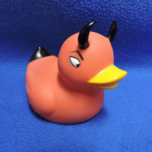 Red DEVIL DUCKIE Accoutrements 2000 4" Evil Rubber Duck Ducky Collectible | eBay