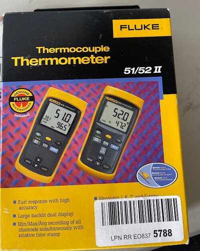 Fluke 52-II 60HZ Dual Input Digital Thermometer | eBay