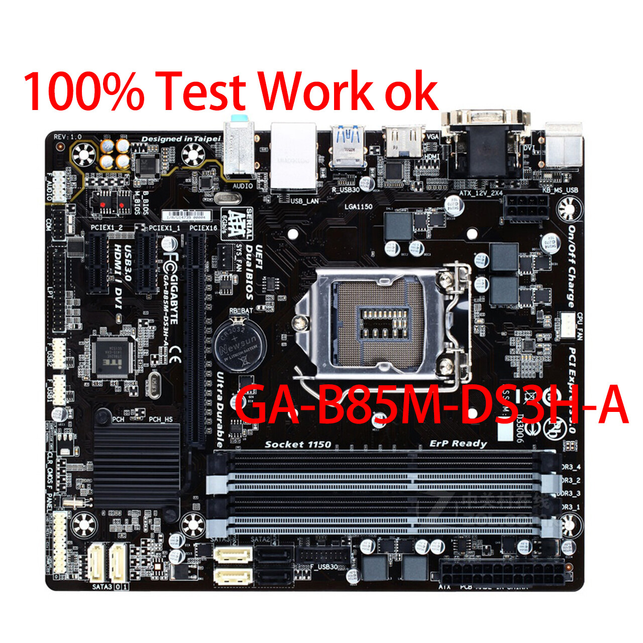 FOR Gigabyte B85M-DS3H-A B85 Motherboard LGA1150 32GB DDR3 100% Test ...
