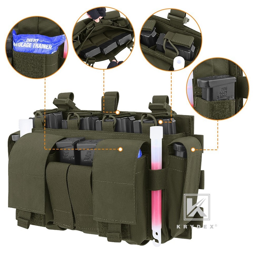 KRYDEX Tactical MF IV Placard Magazine Pouch Front Panel for Plate ...