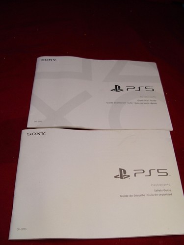Original Sony PlayStation 5 PS5 Console Manual Quick Start & Safety ...