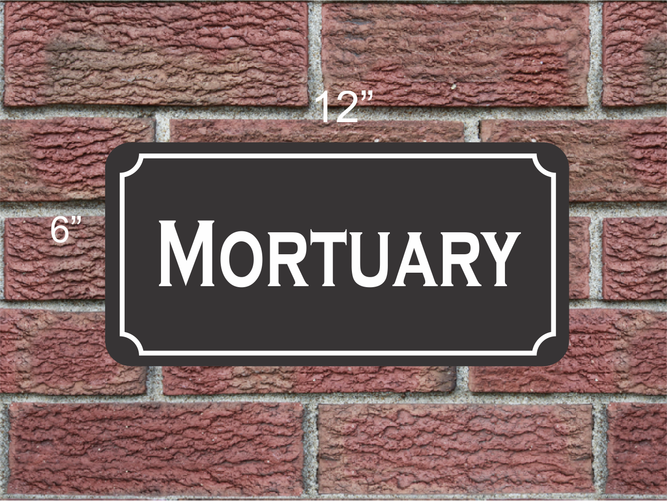 Mortuary Black White Metal Sign Funeral Home Goth Halloween Haunted ...