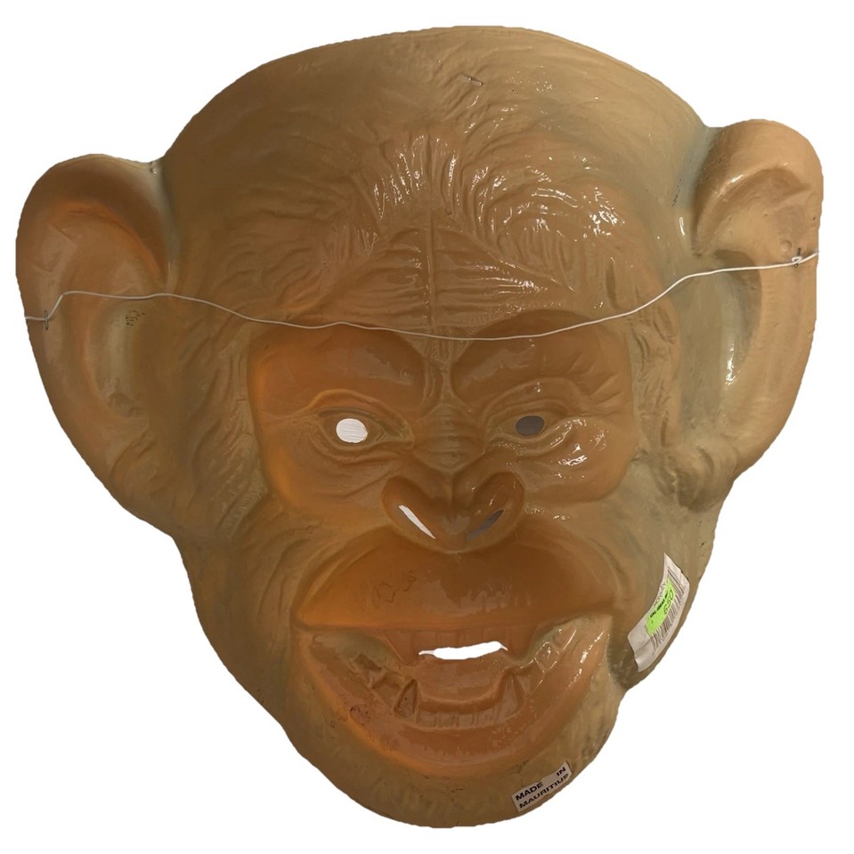 Vintage Plastic Mask Halloween Cesar Mauritius Monkey Chimp Gorilla Ben ...