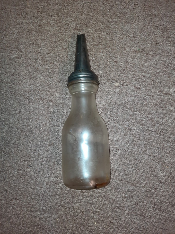 Antique Glass Oil Quart Measure Master Spout | eBay
