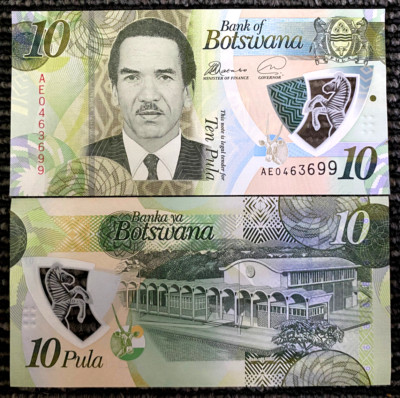 Botswana 10 Pula 2018 Polymer Banknote World Paper Money UNC Currency ...
