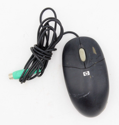 HP PS2 Mouse PS/2 Trackball Track Ball Wired Scroll Wheel Black M-SBN96 ...