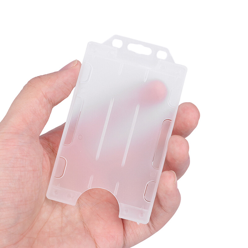 4pcs Unisex Multise Hard Plastic Double Sided ID Card Badge Holder ...