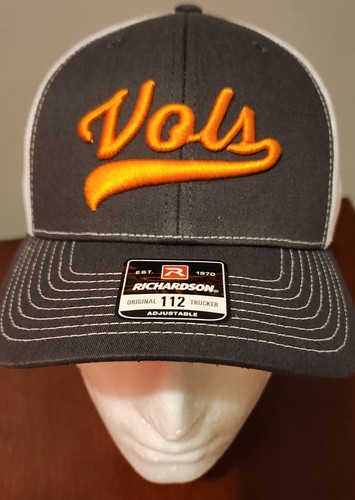 Tennessee Vols Richardson 112 Charcoal/White Trucker Snapback Hat 3D ...