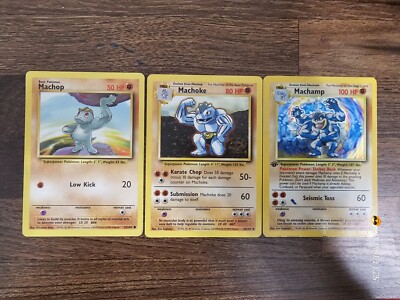 Combo Cartas Machop, Machoke Y Machamp First Edition | eBay