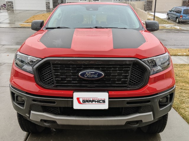 NEW 2019-2021 FORD RANGER DUAL HOOD GRAPHICS VINYL STRIPES DECALS 2020 ...