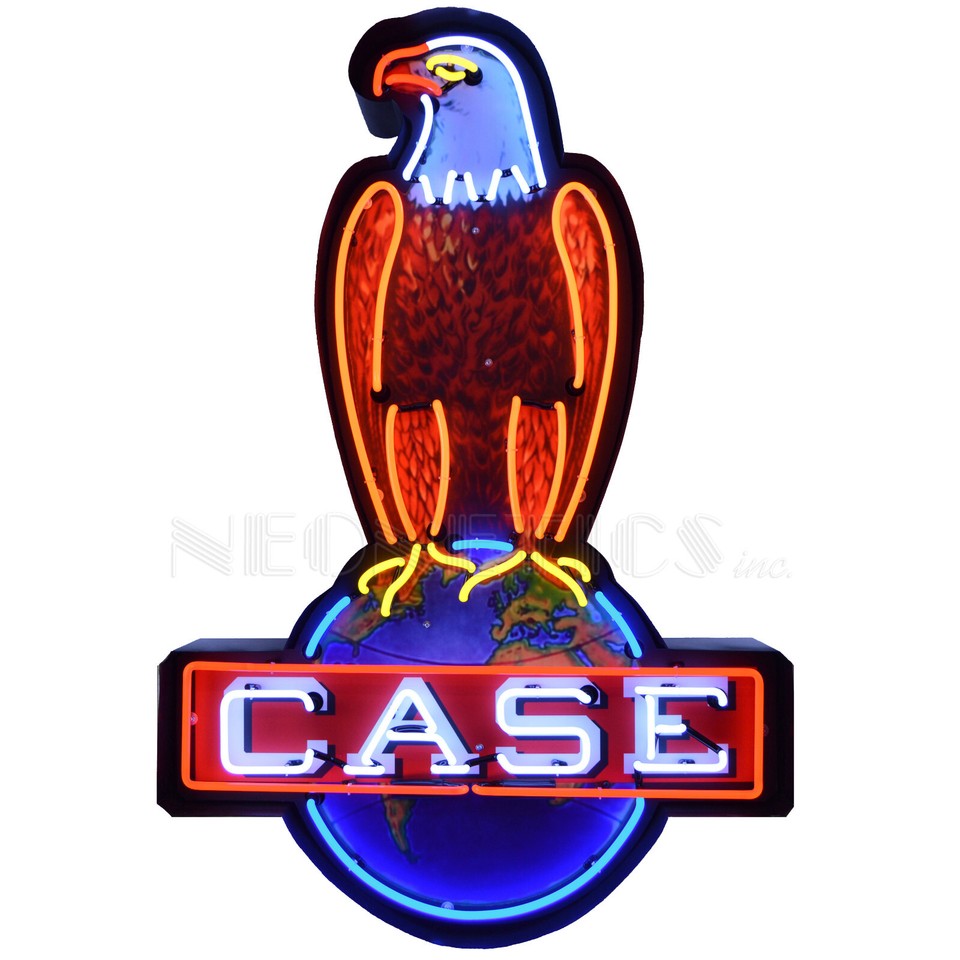 Huge Case Eagle Old Abe Neon sign CaseIH Farm Tractor barn wall lamp ...