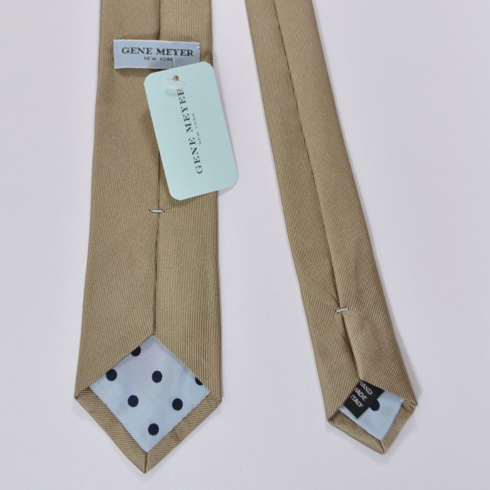 100% new GENE MEYER NEW YORK tie gray peach lilac silk cool necktie ...