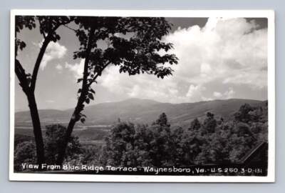 Blue Ridge Terrace View RPPC Vintage WAYNESBORO Virginia Cline Photo ...