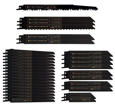 Reciprocating Saw Blades SATC 32PCS Pruner Saw Blades for Metal and ...