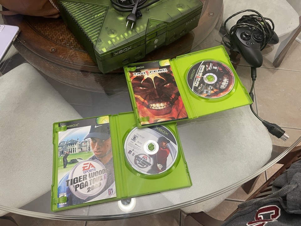 Original Xbox Rare Halo Edition Console Bundle Tested *READ DESCRIPTION ...