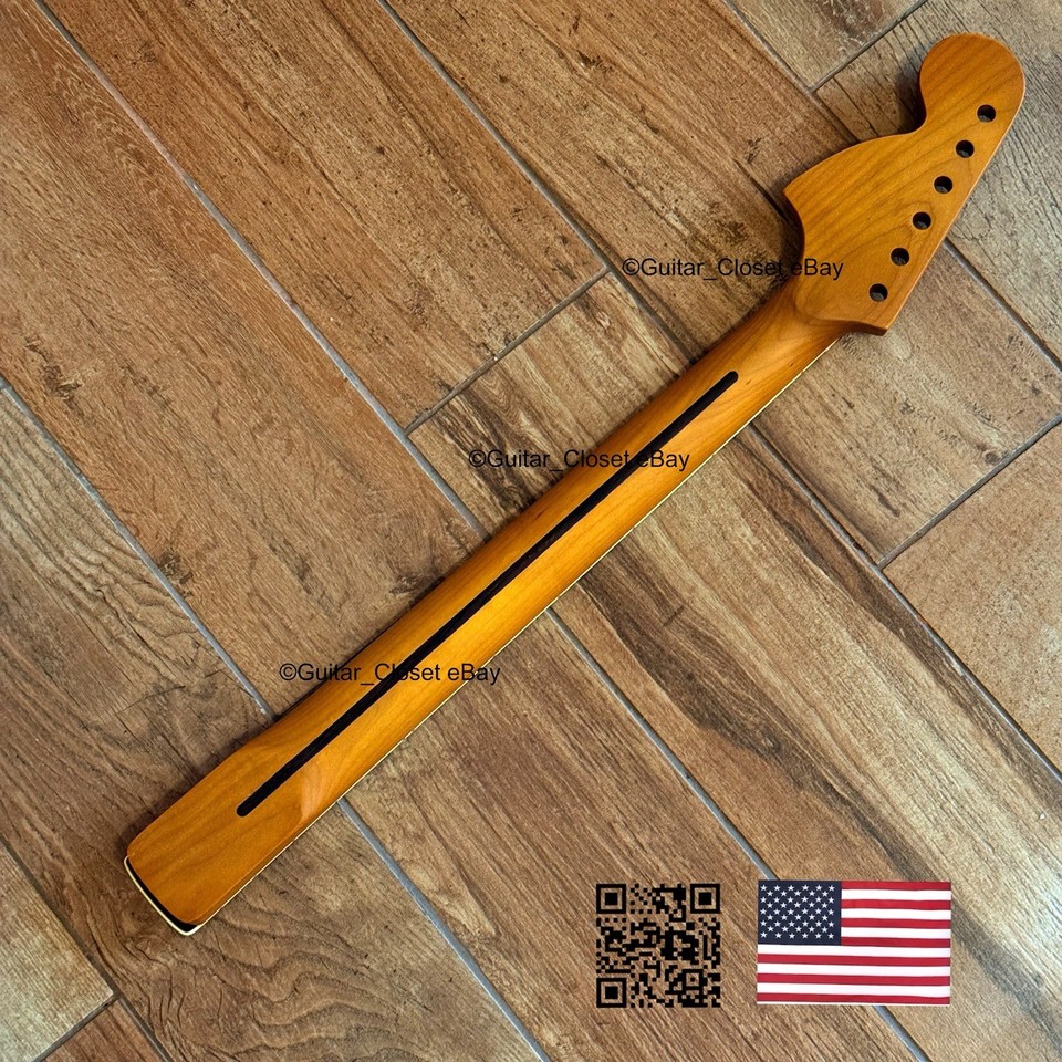 Deluxe Roasted Maple Jazzmaster Stainless Rosewood Neck Fits Strat ...