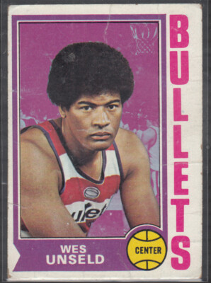 WES UNSELD 1974-75 Topps #121 Capital Bullets Hall of Fame HOF | eBay