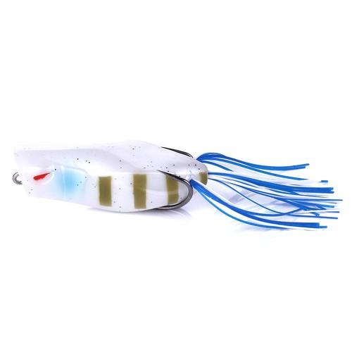 10PCS 7cm/14g Popper Frog Topwater Fishing Lures Snake Bait Bass Soft ...