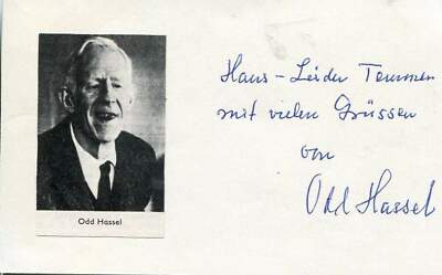 Odd Hassel NOBEL PRIZE CHEMISTRY 1978 autograph, signed card | eBay