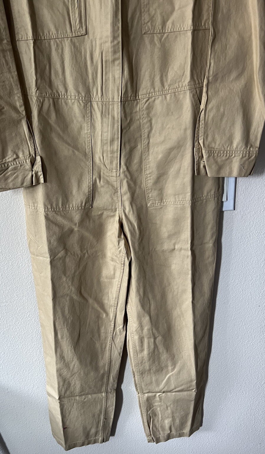 NWT OUTERKNOWN Utility LINEN Coveralls Station Jumpsuit Carpenter ...