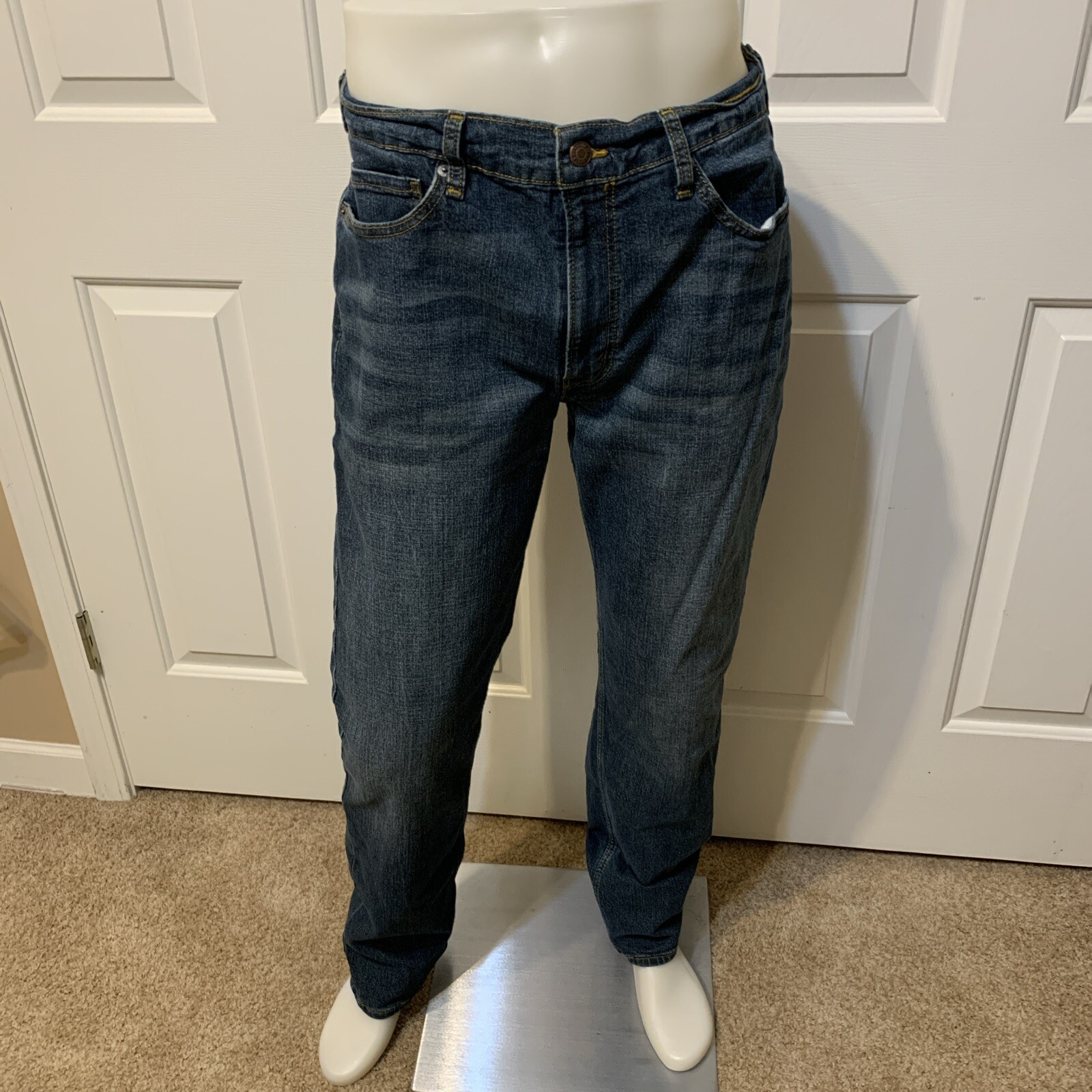 Levis Signature Jeans Mens 36x34 Straight Stretch Den… - Gem