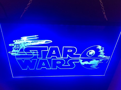 Star Wars Led Light Sign Display Game Room Bedroom Sign 16x12” Large | eBay