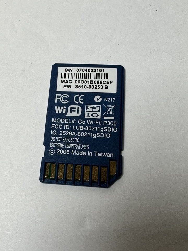 SOCKET GO WI FI P300 8510-00253B 802.11g SDIO WIRELESS LAN | eBay