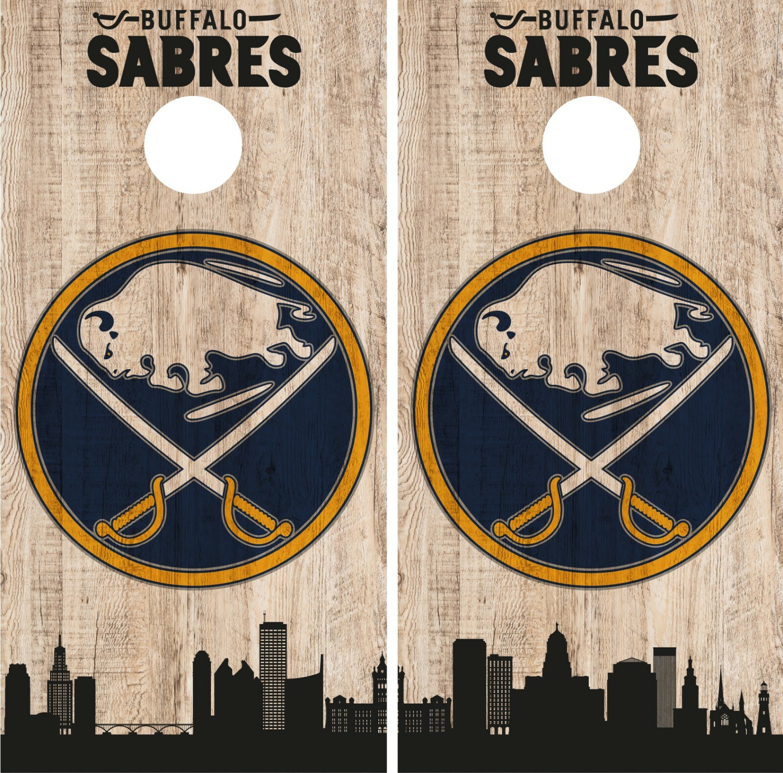 Buffalo Sabres Cornhole Wrap NHL Game City Skyline Skin Vinyl Decal ...