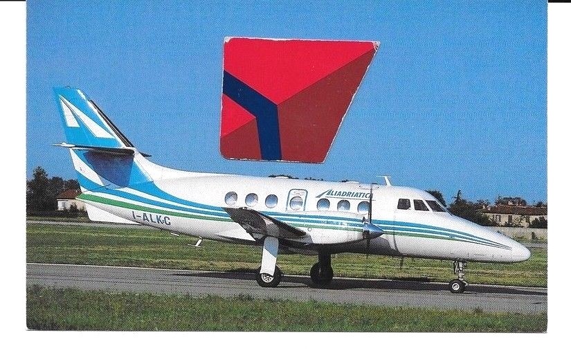 ALIADRIATICA BAE J-31 JETSTREAM AT TURIN #I-ALKC POSTCARD AIRONE 7/91 ...