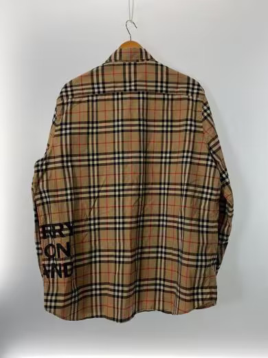 BURBERRY/Long-sleeved shirt/L/Cotton/BEG/Check/Logo print/8017567 | eBay UK