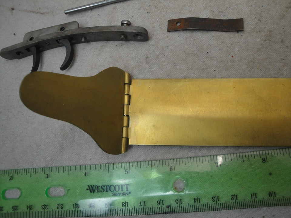 Lot of Black Powder Rifle Parts - Patch Box Cover, & Double Triggers ...