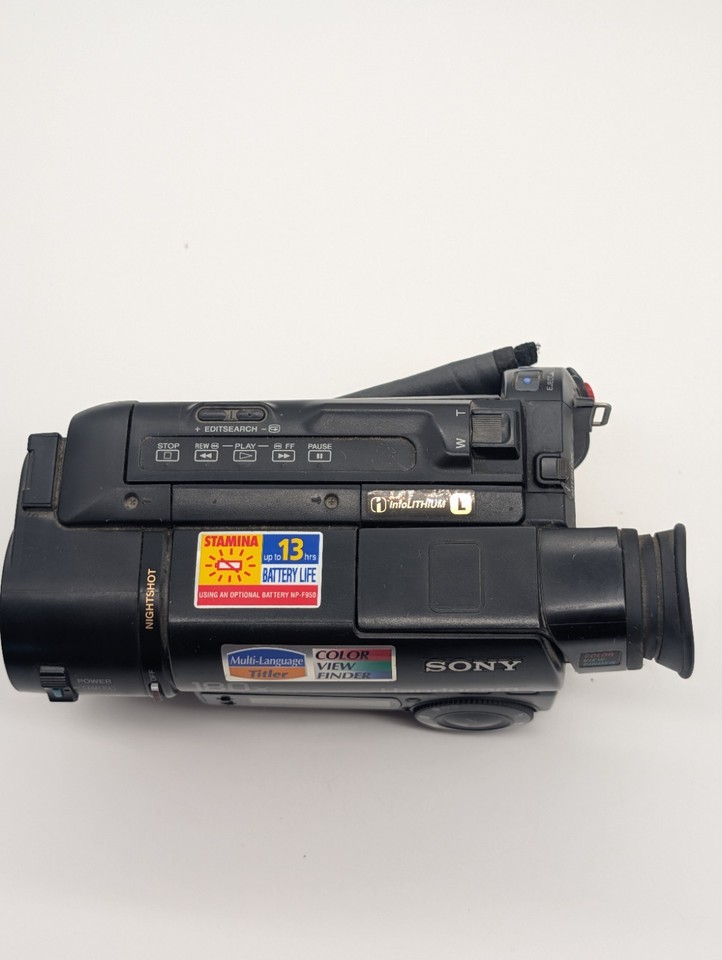 Sony Handycam NighShot CCD-TR416 Video 8 XR Camcorder 180x Digital Zoom ...